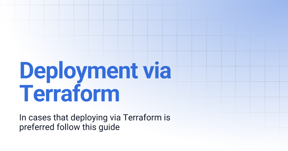 Deployment via Terraform | Netacea Documentation